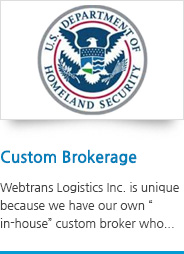 Welcome to Webtrans Logistics, Inc.
